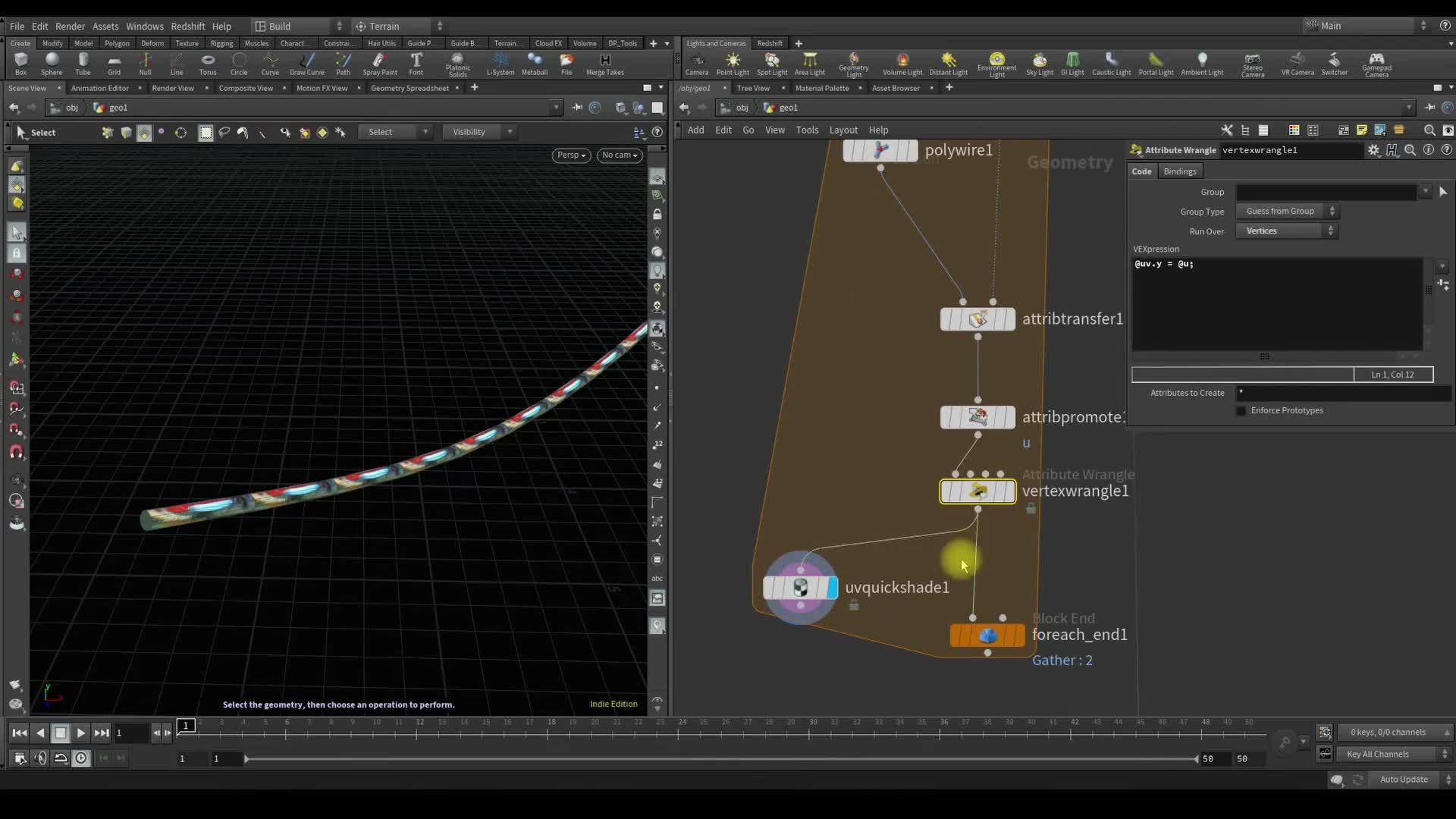 Houdini中圆柱形状的自动uv映射Auto uv mapping of cylindrical shapes in Houdini ...